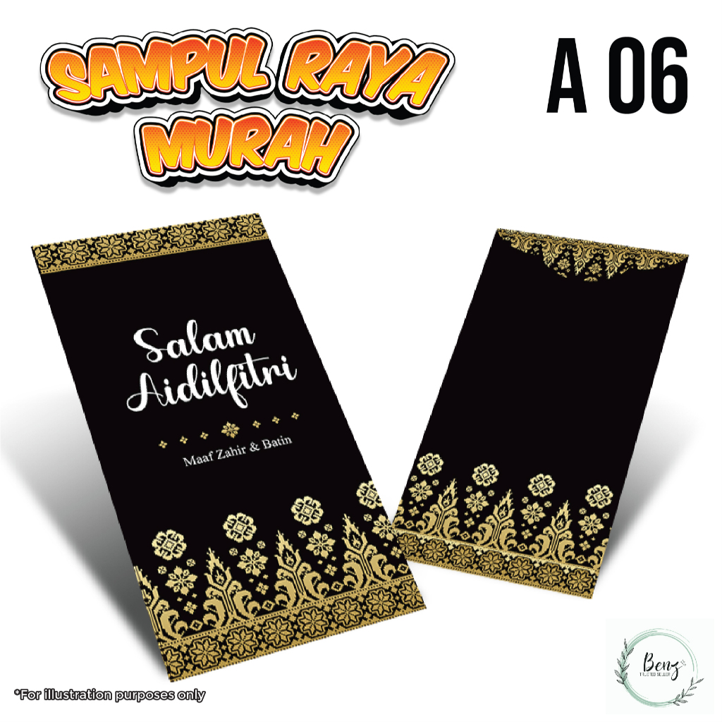 READY MADE | 1 PACKET (5 KEPING) Sampul Raya Murah 2024 | Sampul Raya ...
