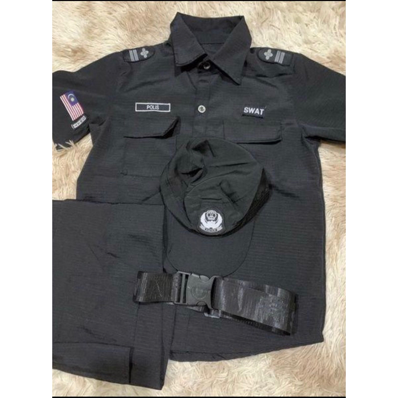 Baju Polis Kanak-kabak Costume Kerjaya Sekolah Career Ready Stock ...