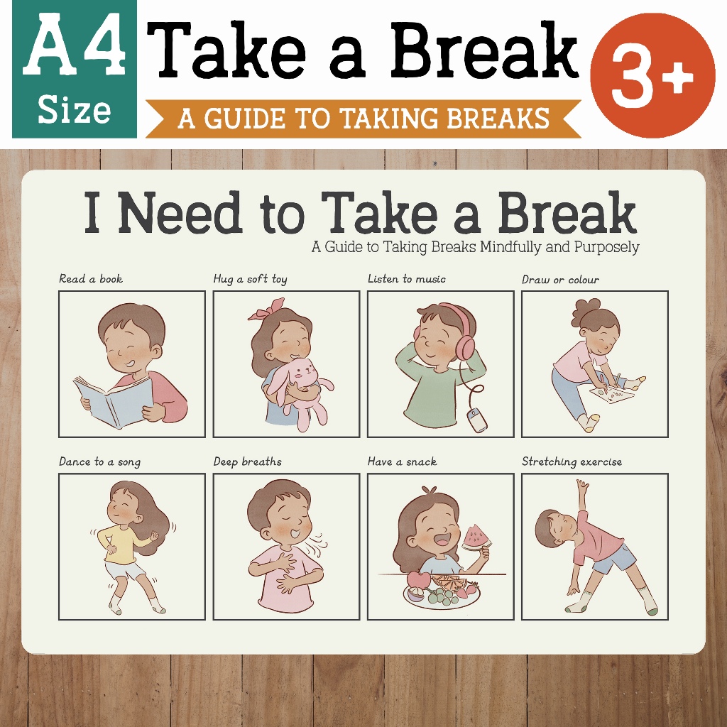 Take a break Guide, Visual Prompting Chart, PECS Classroom, Homeschool ...