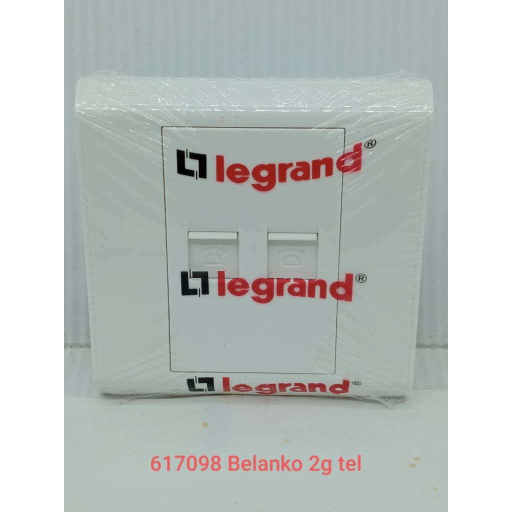 Legrand Belanko 617098 2Gang RJ11 Telephone Socket (White) | Shopee ...