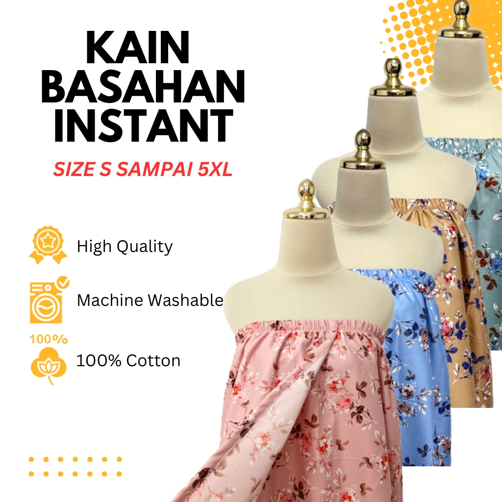 Floral Kain Basahan Moden / Bathrobes / Bath Robes / Instant Shower ...