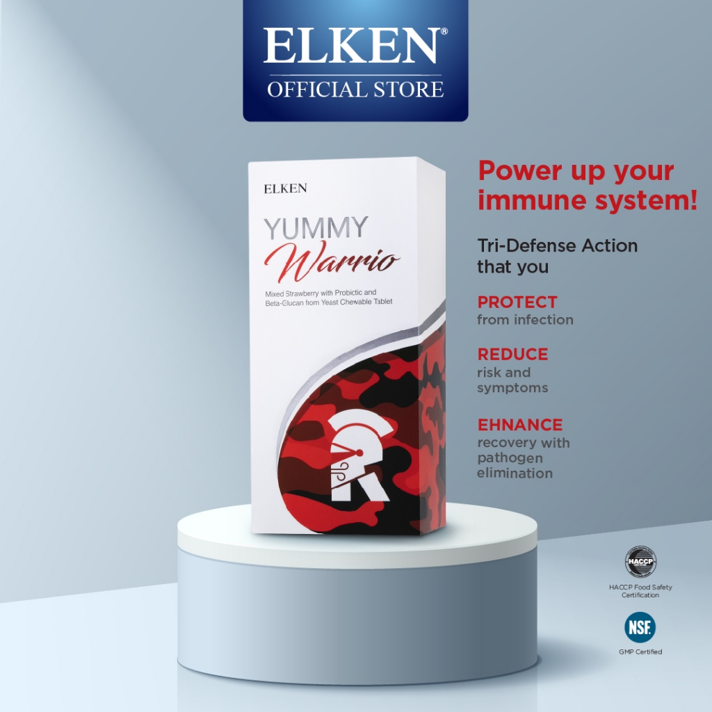 [Official Store] Elken Yummy Warrio (60 Chewable Tablets) | Shopee Malaysia