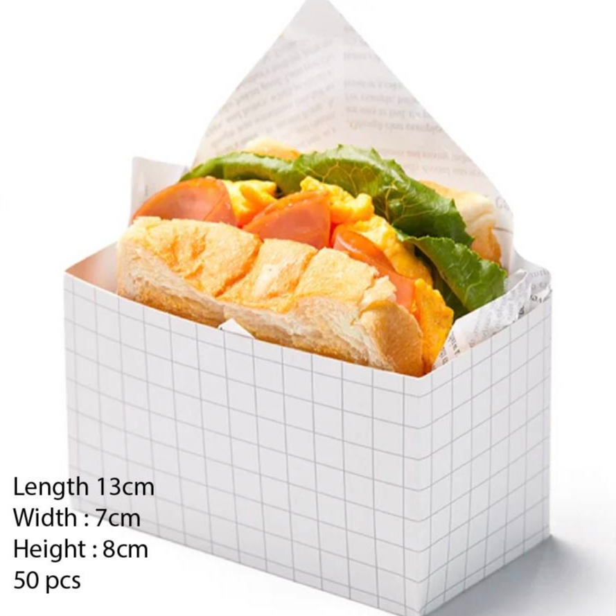 (READY STOCK)Kraft Paper Sandwich Paper Wrap Disposable Food Packing ...