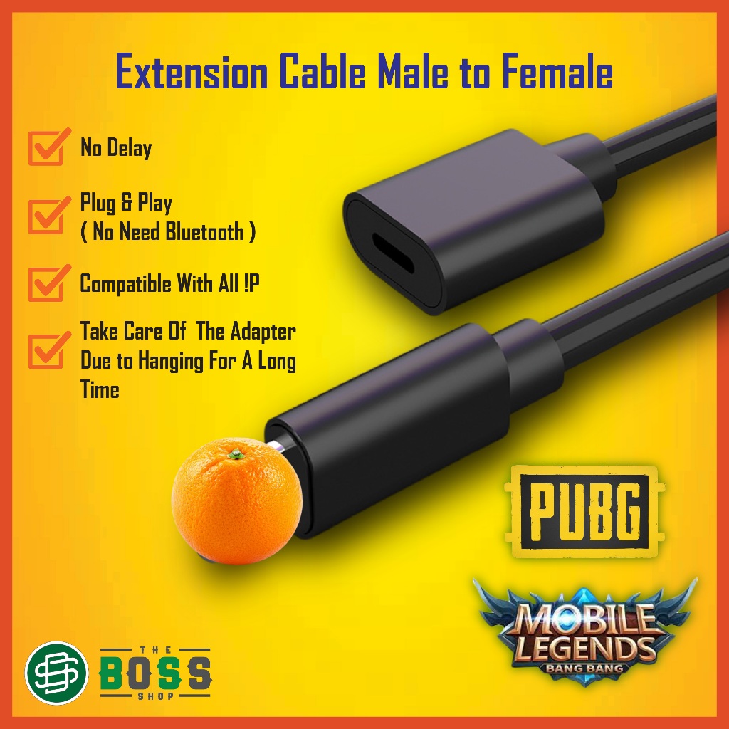 Extension Cable Male to Female-Adapter Extension-Lenght-Gaming ...