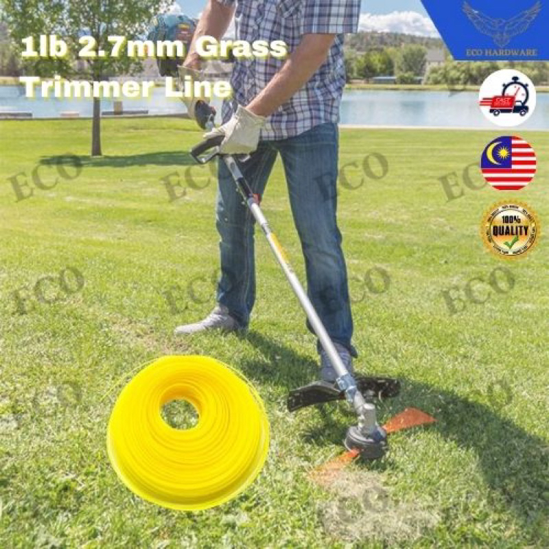 1LB Green Nylon Grass Trimmer Line Tali Mesin Rumput Tali Rumput 2.4mm Visual Pack | Shopee Malaysia