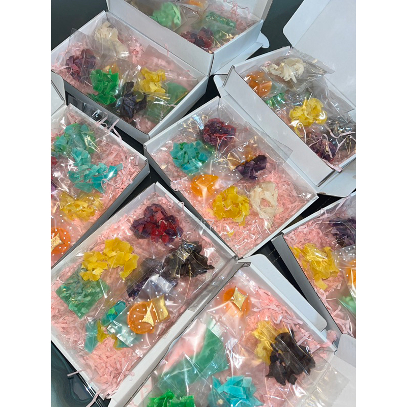 9 pc Crystal & Cluster Box Edible Crystals Kohakutou Agar Agar Kering ...