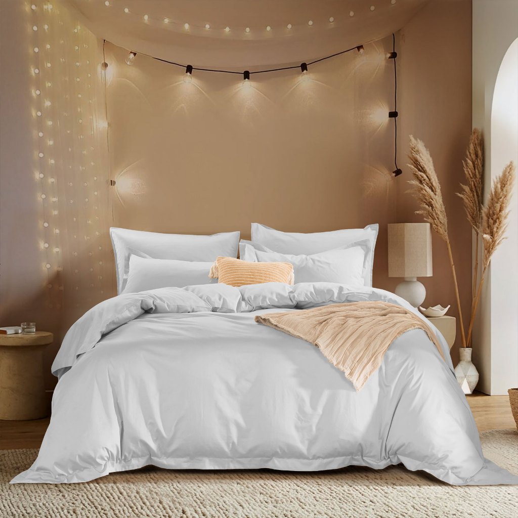 HOOGA Ralphson Gaiux 1200TC Cotton Sateen Bedsheet Quilt Cover Set ...