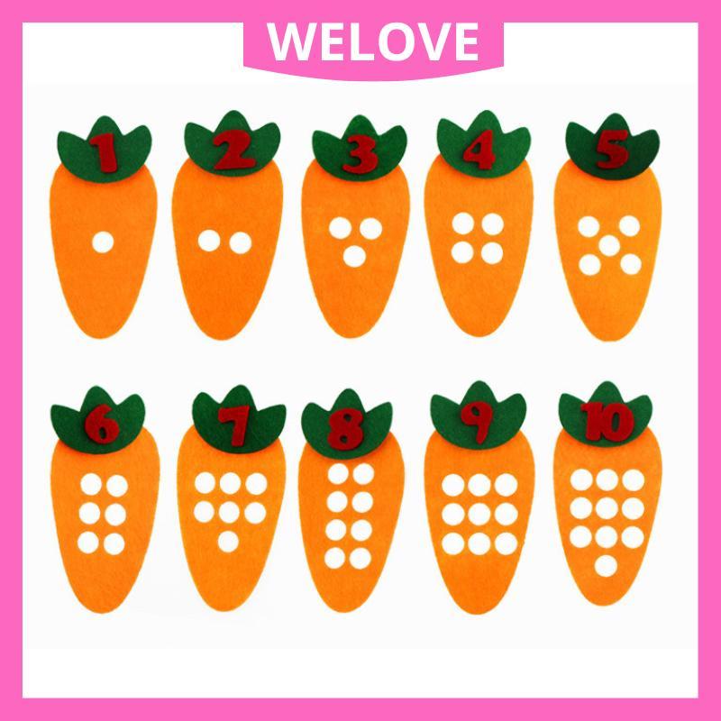 Carrot Number Matching Math Toy Early Learning Montessori Educational ...