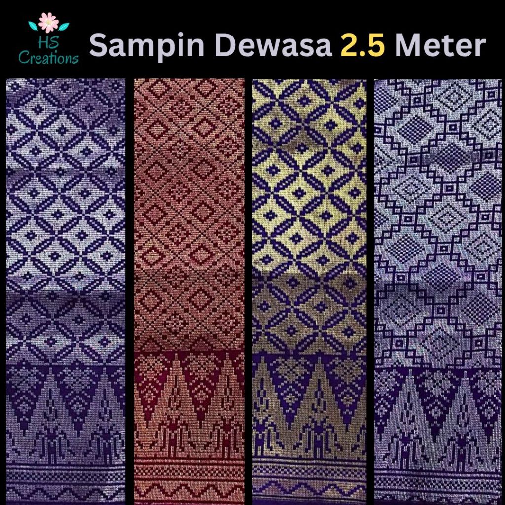 sampin 2.5 Meter, siap Jahit, sampin songket terengganu. | Shopee Malaysia