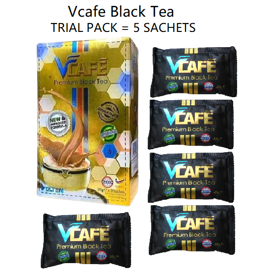 VOLTEN VCAFE Black Ginger with Premium Black Tea & Mangosteen Skin ...