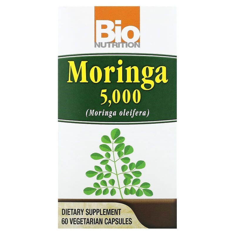 Bio Nutrition, Moringa , 5,000 mg, 60 / 90 Vegetable Capsules | Shopee ...