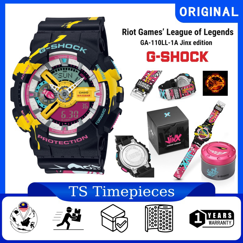 G SHOCK x League of Legends collaboration GA-110LL-1 Jinx edition ...