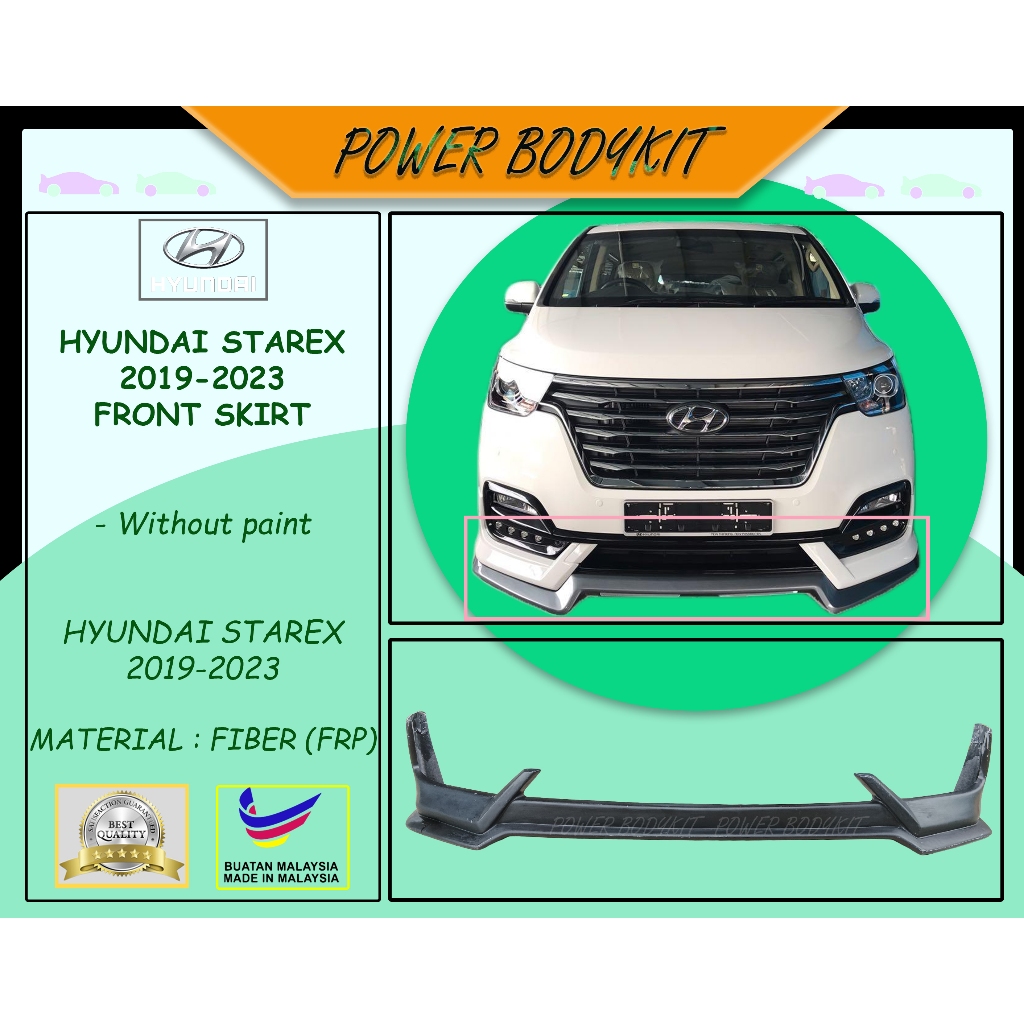 READY STOCK Hyundai Starex 2019-2023 Front Skirt 2019 2020 2021 2022 ...