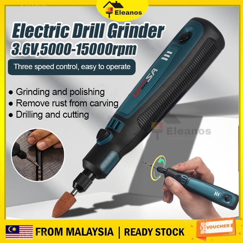 🔥Electric Cordless Drill Grinder Rechargable Grinder Set 3 Speeds ...