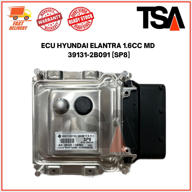 ECU HYUNDAI ELANTRA 1.6CC MD - 39131-2B091 [SP8] ENGINE CONTROL UNIT ...