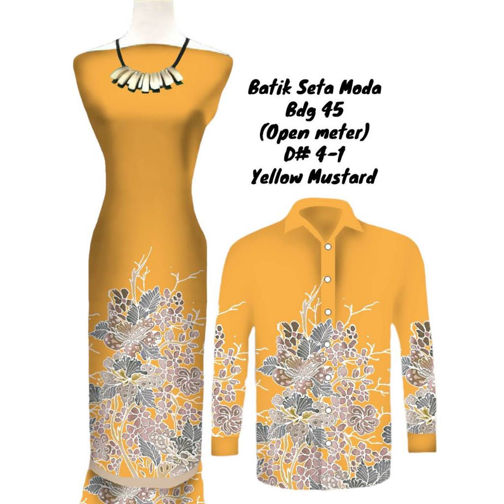 Kain Batik Valentino Dull Satin Premium Batik Digital Open Meter Bidang ...