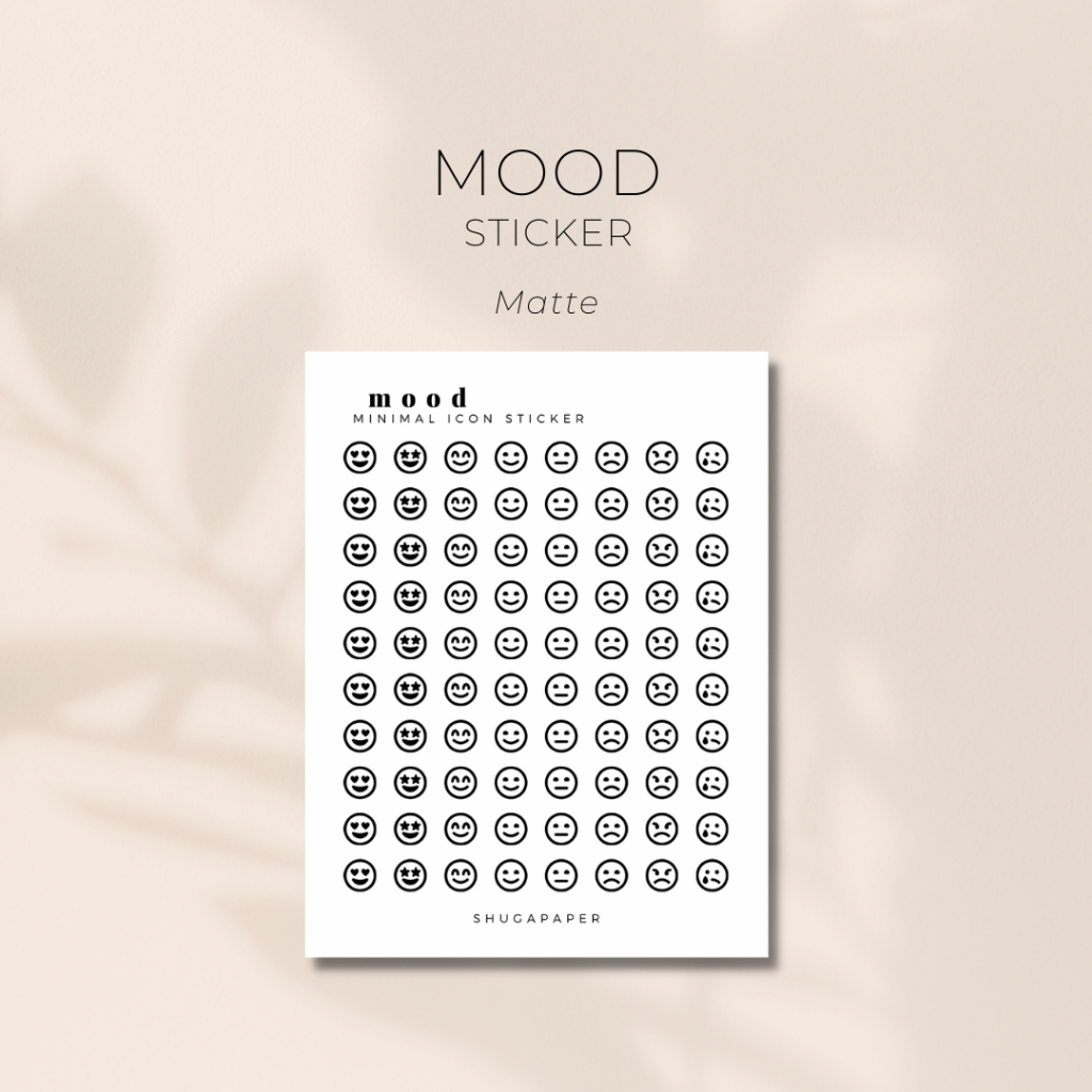Mood Emoji Matte Sticker | Shopee Malaysia