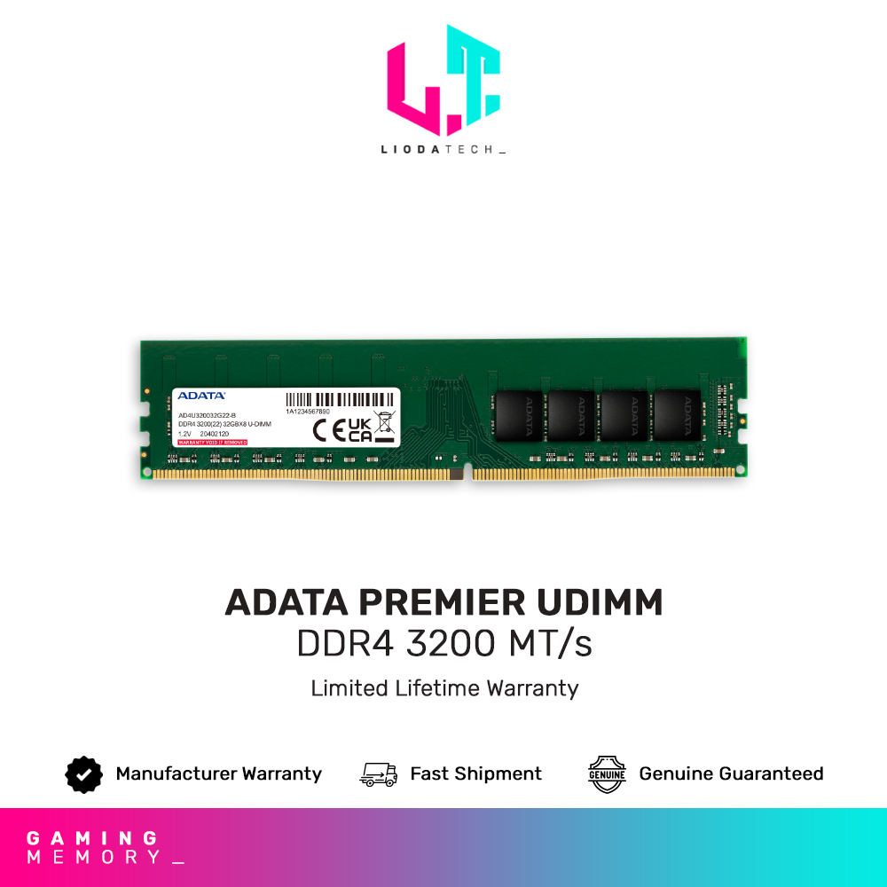 Adata Premier DDR4 3200MHz Udimm Desktop RAM ( 8GB / 16GB ) | Shopee Malaysia