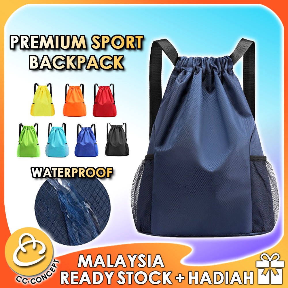 CC CONCEPT Drawstring Backpack Sport Pocket Waterproof Men Women Travel ...