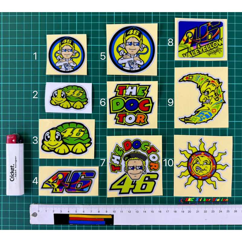 46 The Doctor / Valentino Rossi / VR46 / 46 Turtle / 46 Sun Moon/ 46 ...