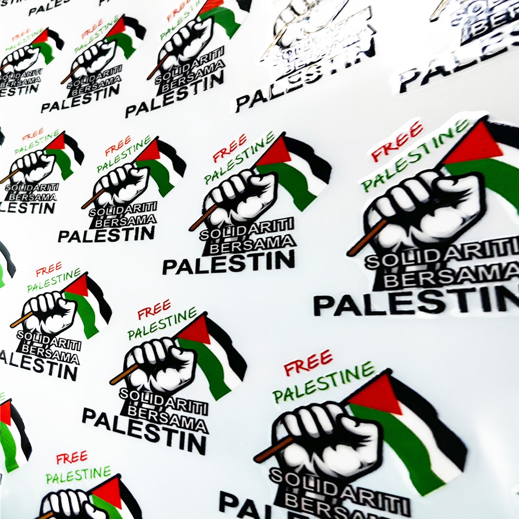 Free Palestine 3D Sticker Palestin potong solidariti bersama Palestin ...