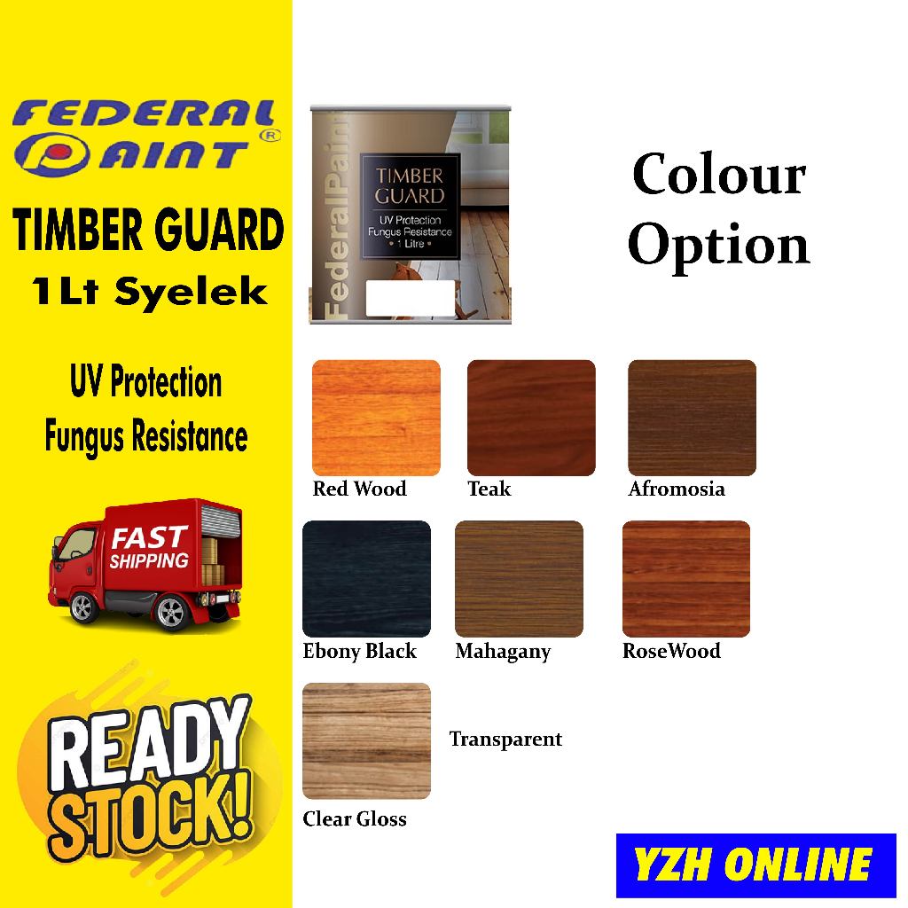 Federal Paint Feltec Timber Guard Syelek 1liter 6 Colour choices ...