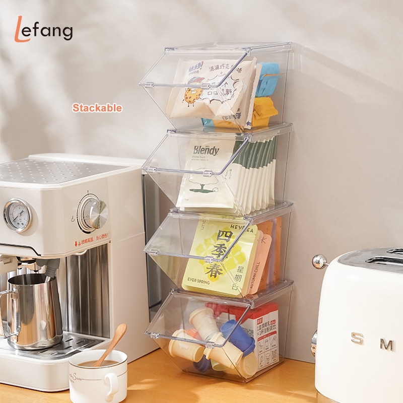 Lefang Home Office Stackable Snacks Tea Sugar Coffee Bags Storage Box ...