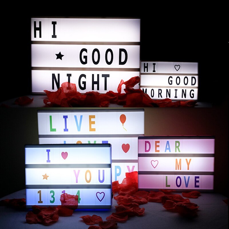 Christmas Gift led Lightbox Led Box Alphabet Light Message Box DIY ...