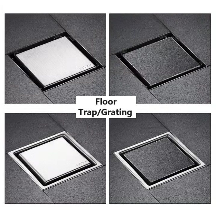 INVISIBLE 304 STEEL MOSAIC TILE FLOOR TRAP GRATING ANTI-SMELL TRAP ...