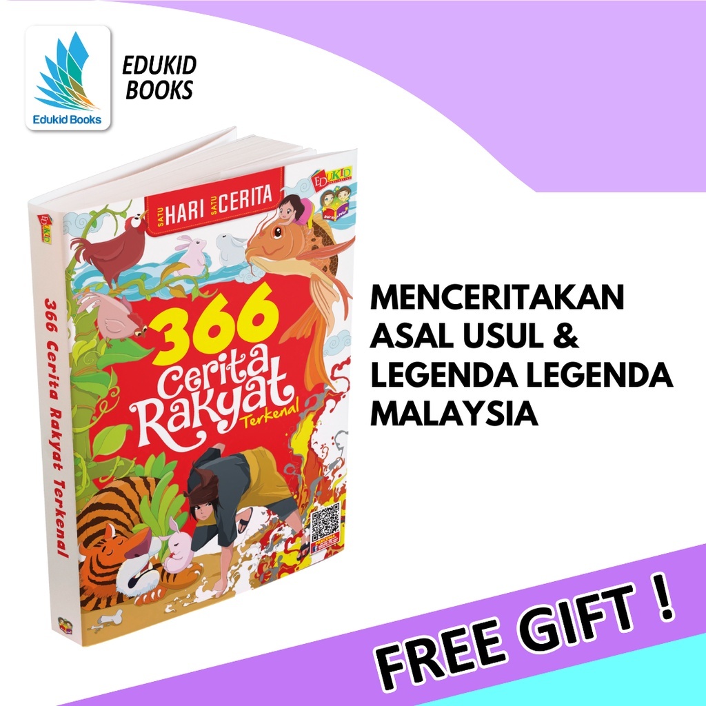 🔥🔥BUKU CERITA KANAK-KANAK 366 CERITA RAKYAT TERKENAL +FREE GIFT - BAHASA - MELAYU - BOOK - KIDS ...