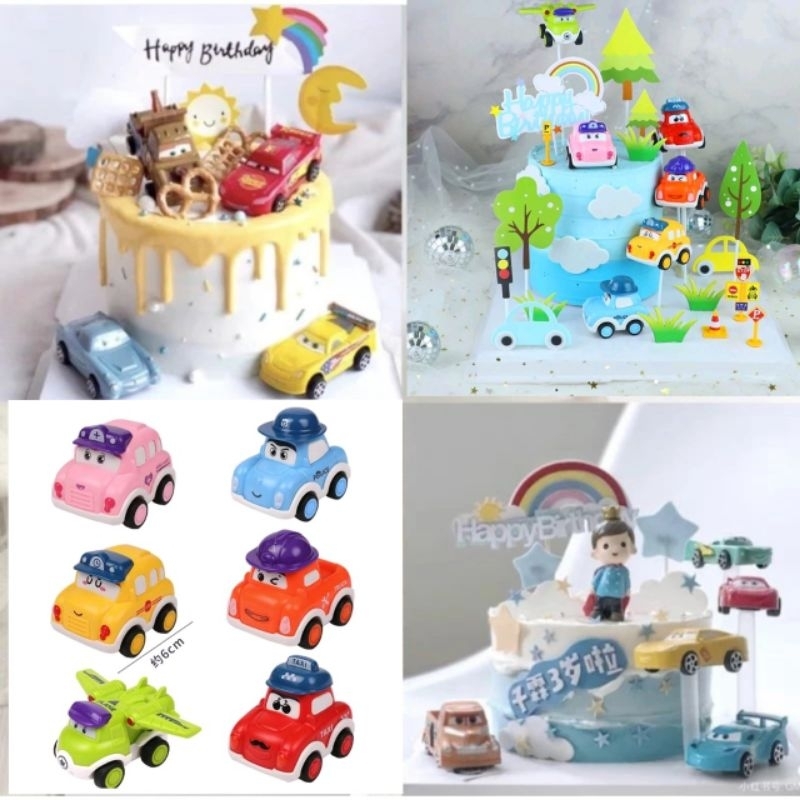 Toy Car Cake Decoration 汽车总动员蛋糕装饰 | Shopee Malaysia