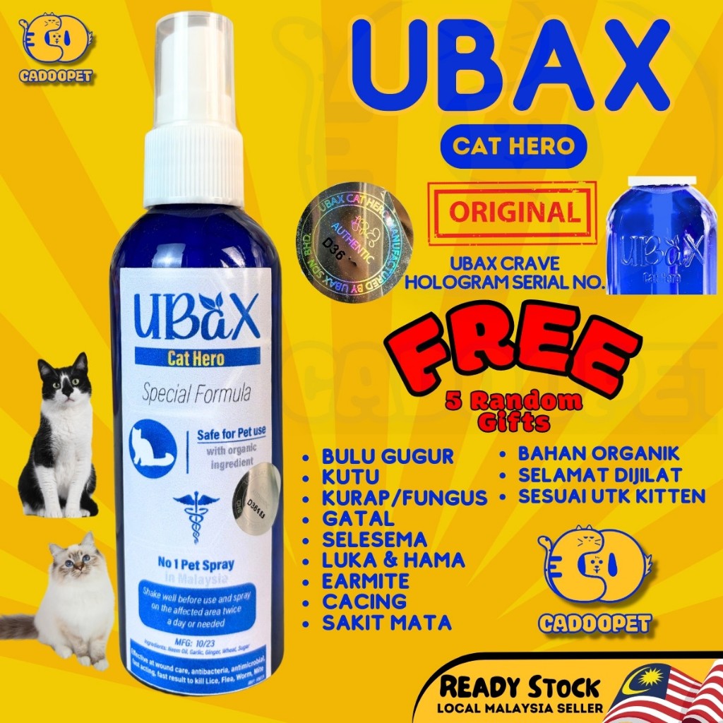 UBAT KUTU PET SPRAY UBAX CAT HERO KUCING LUKA, BULU GUGUR, CACING ...