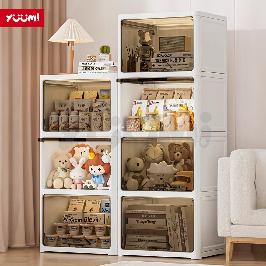 Yuumi New Large Space Transparency Almari Baju Plastik Cabinet Storage ...