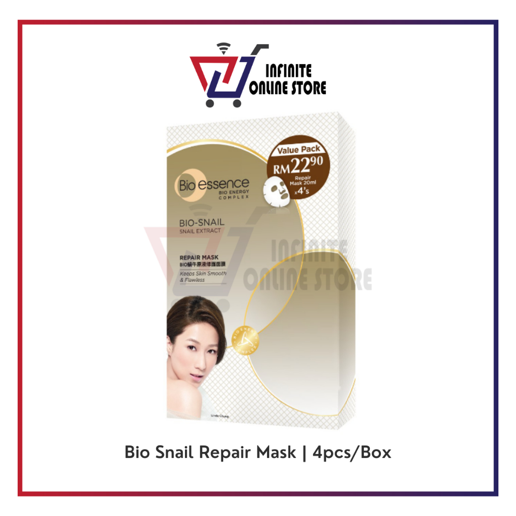 Bio-Essence Bio-Snail Repair Mask (23ml x 4pcs) | Shopee Malaysia