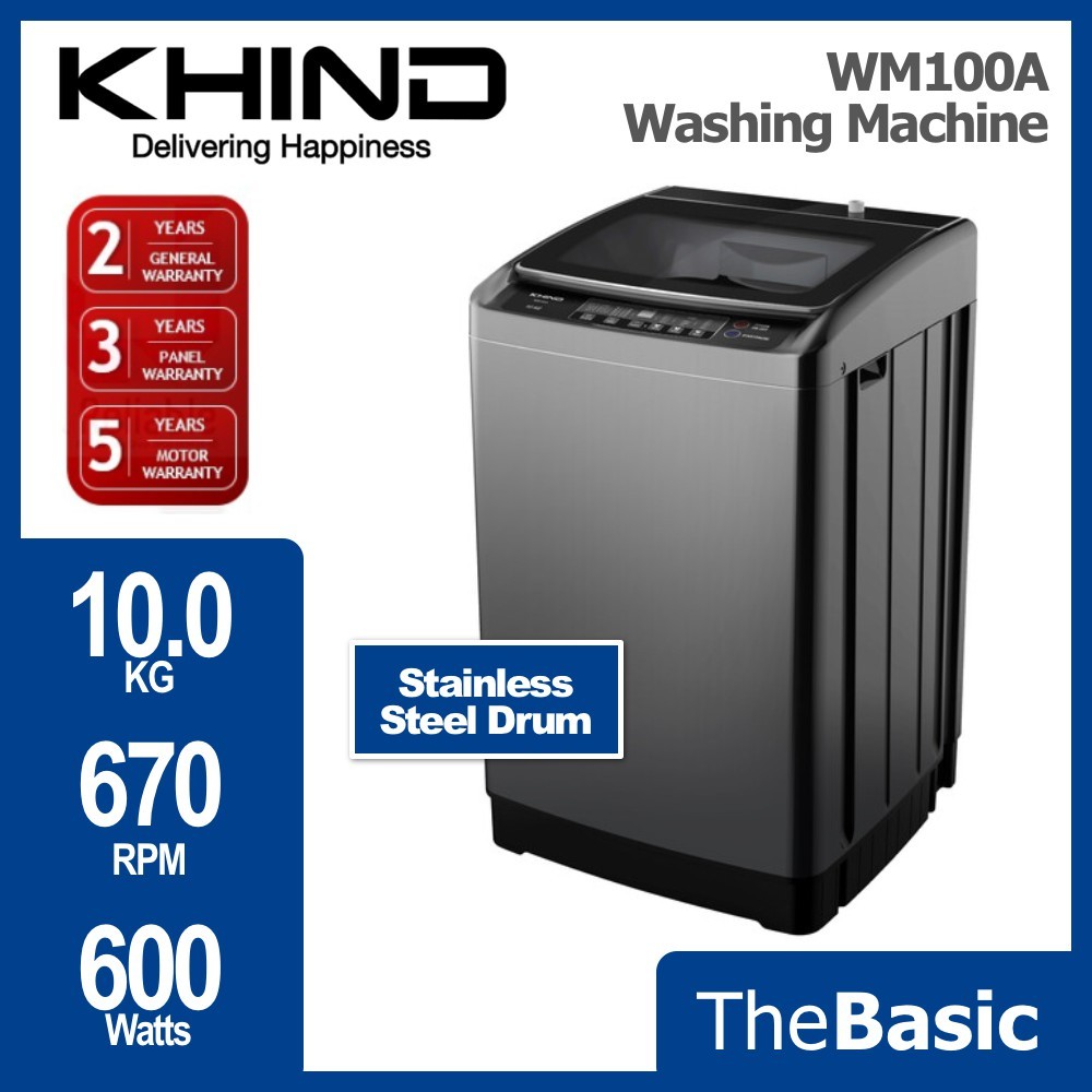 KHIND/MIDEA Washer 10KG / 10.5KG Fully Auto Washing Machine Mesin Basuh ...