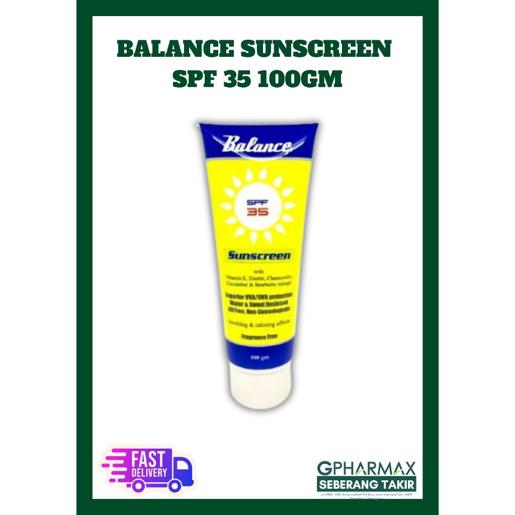 BALANCE SUNSCREEN SPF 35 (100GM) | Shopee Malaysia