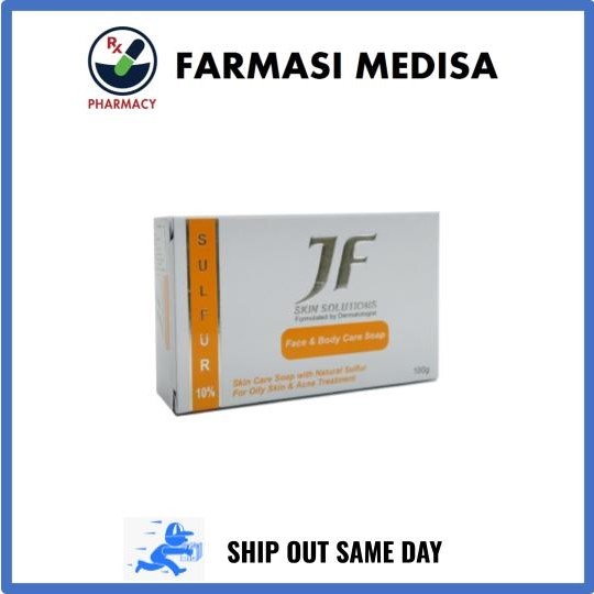 JF Sulfur 10% Anti-Acne Face & Body Care Soap Sabun Jerawat & Gatal ...