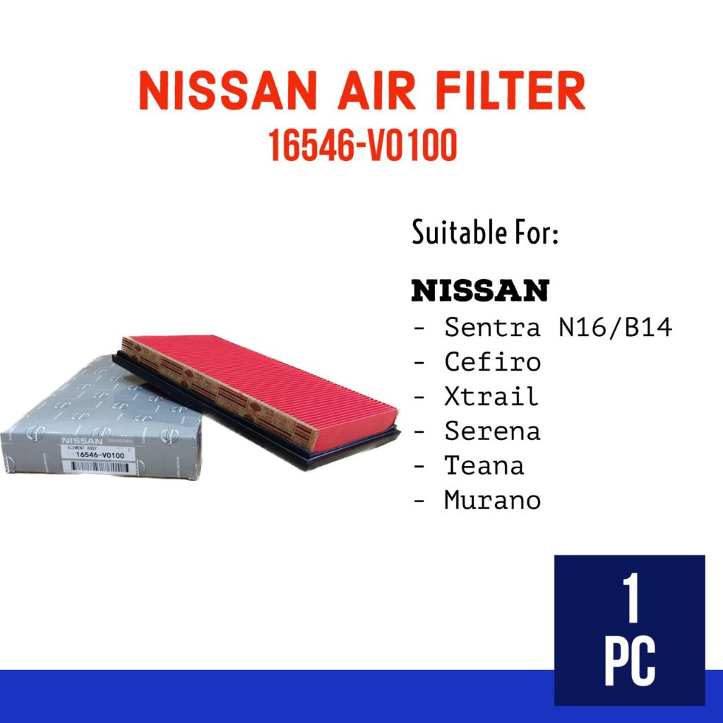 NISSAN 16546-V0100 PENAPIS UDARA ENJIN - NISSAN SENTRA/ CEFIRO/ XTRAIL ...