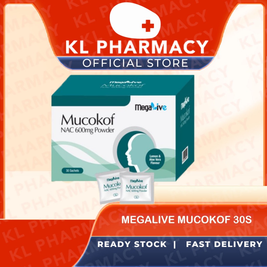 MegaLive Mucokof NAC 600mg Powder 30 Sachets | Shopee Malaysia