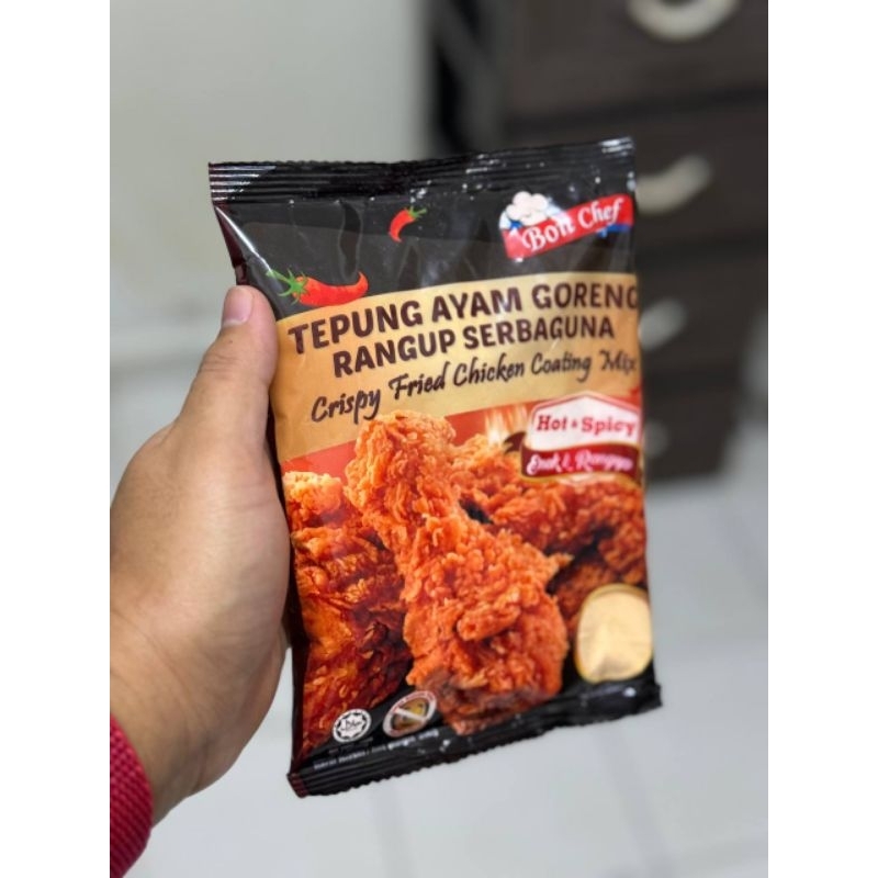 200g / Tepung Ayam Goreng Rangup Bon Chef - Crispy Fried Chicken Ala ...