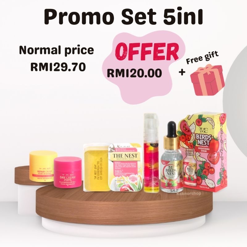 TMC Set 5in1 (soap, serum, oil serum, repair cream, day cream) | Shopee ...