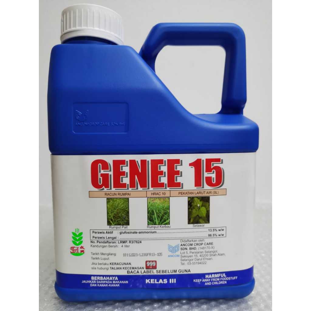 4L Ancom Genee 15 / Glufosinate Ammonium 13.5/ Basta 15/Kenbast 15 ...