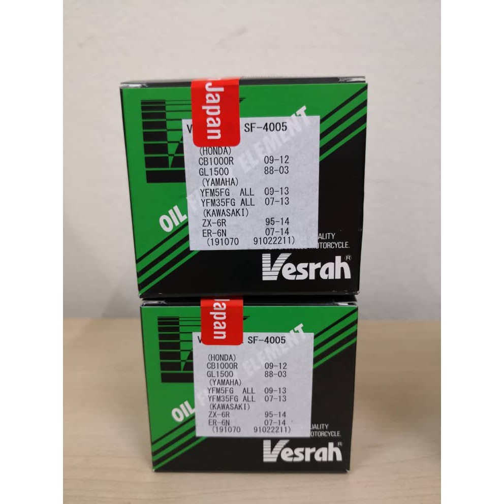 Vesrah Oil Filter (SF4005) for Kawasaki, Yamaha, Honda & Suzuki R25,R6 ...
