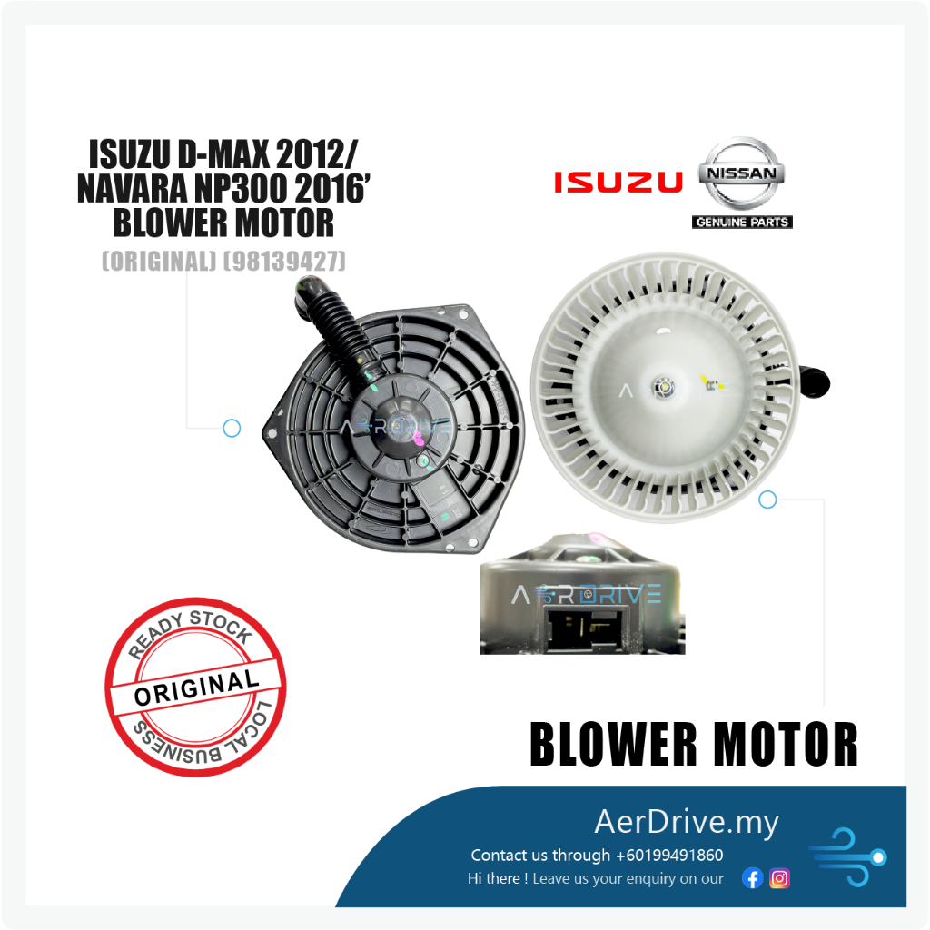 ISUZU D-MAX 2012/ NAVARA NP300 2016 BLOWER MOTOR 98139427 (ORG ...