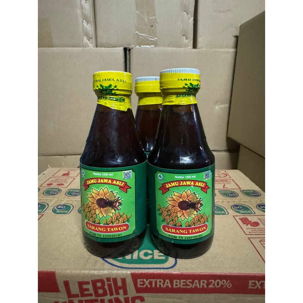 Asam Urat dan Pegal linu 150ml Sarang Tawon Jamu Jawa Asli Botol Kaca ...