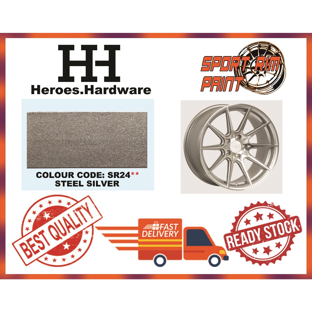AOTO SPORT RIM PAINT SR24 STEEL SILVER | Shopee Malaysia