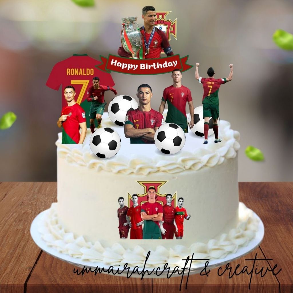Cristiano Ronaldo Cake Topper Decoration Birthday Party( Can Add Name ...