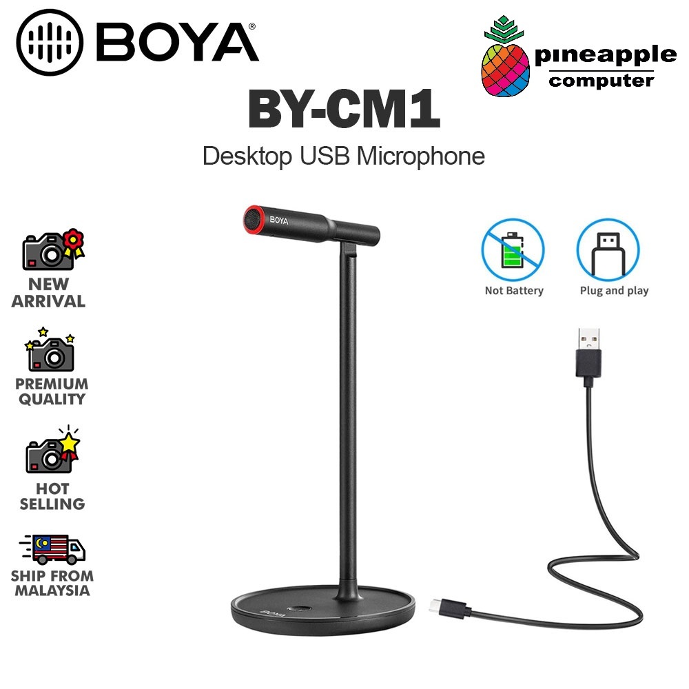 BOYA BY-CM1 Desktop USB Microphone Adjustable Conference Mic | Shopee ...