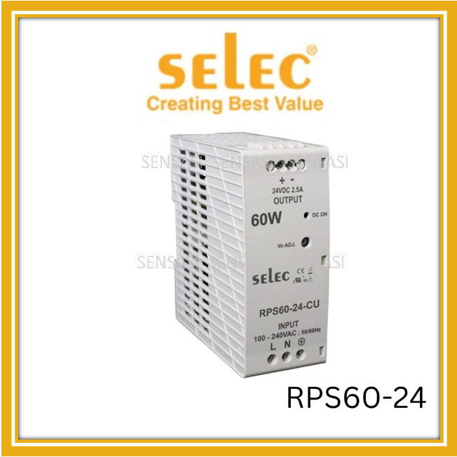 SELEC #RPS60-24-CU POWER SUPPLY 24 VDC 2.5A | Shopee Malaysia