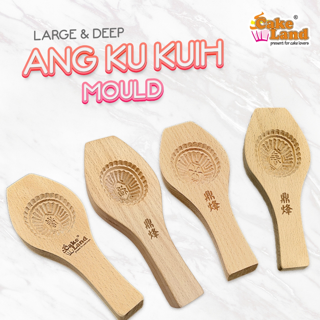 THE BAKER Wooden Angku Mould l Wooden Ang Ku Kuih Mould - Big Size ...